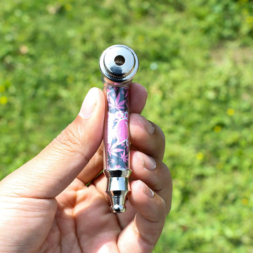 STONED FLAMINGO METAL PIPE WITH CAP Easy Clean Cigarette Ashtray with ...